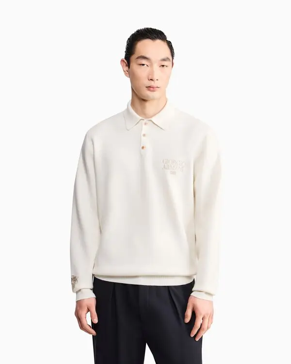 Giorgio Armani Long-sleeve Cashmere Polo Kith For Knicks
