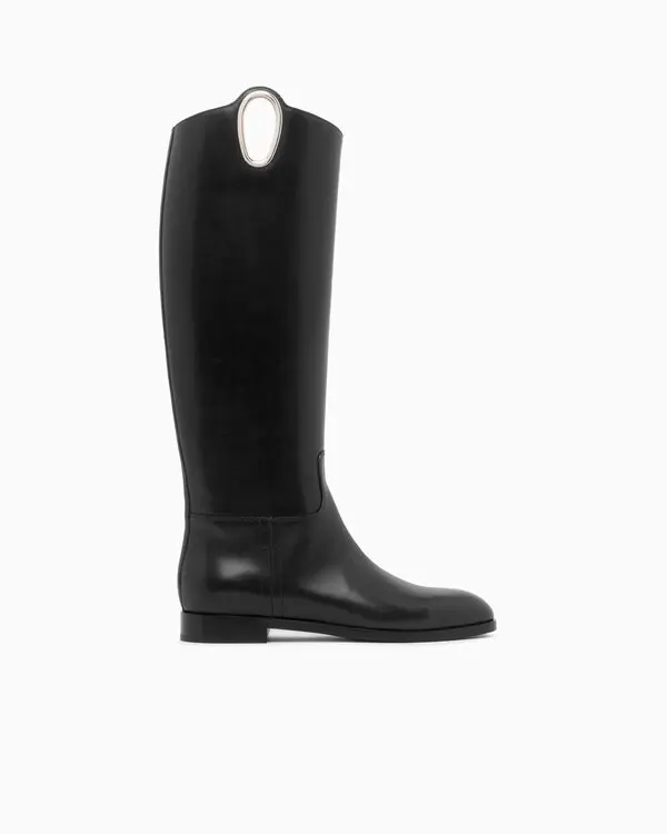 Giorgio Armani Boot In Leather - Black