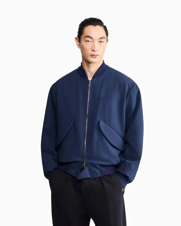 Giorgio Armani Pure Wool Crepe Bomber Kith For Knicks
