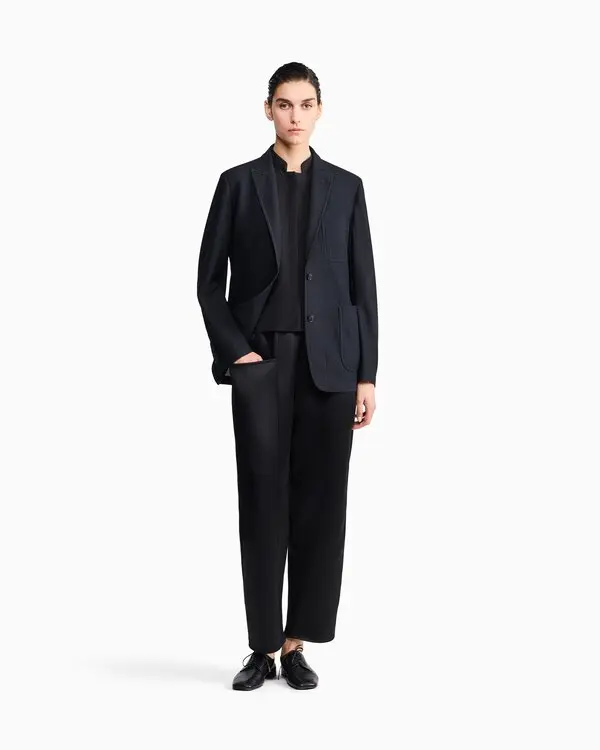 Giorgio Armani Blazer Regular Fit Single-breasted In Embossed Mesh