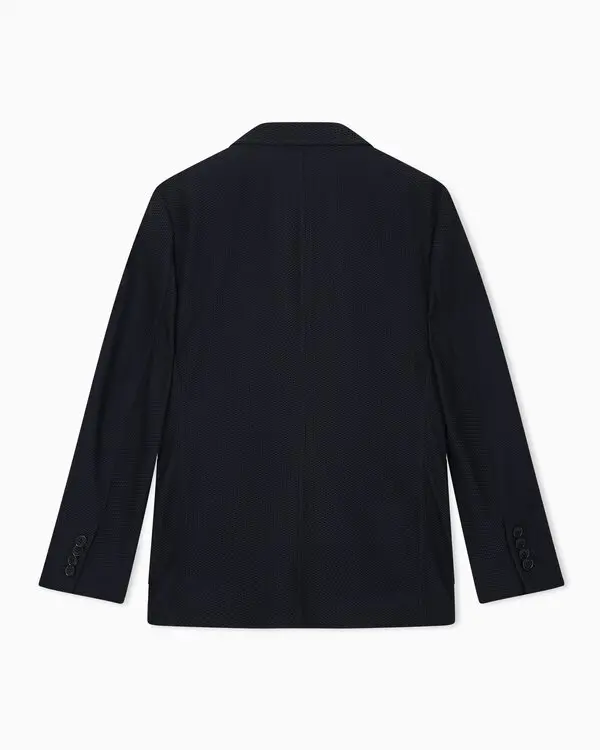 Giorgio Armani Blazer Regular Fit Single-breasted In Embossed Mesh