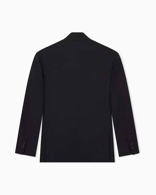 Giorgio Armani Blazer One Shot Regular Fit In Pure Virgin Wool Crepe
