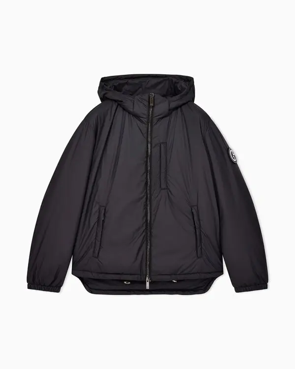 Giorgio Armani Hooded Blouson With Goose-down Padding - Black
