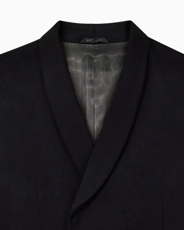 Giorgio Armani Double-breasted Shawl Collar Cashmere Coat