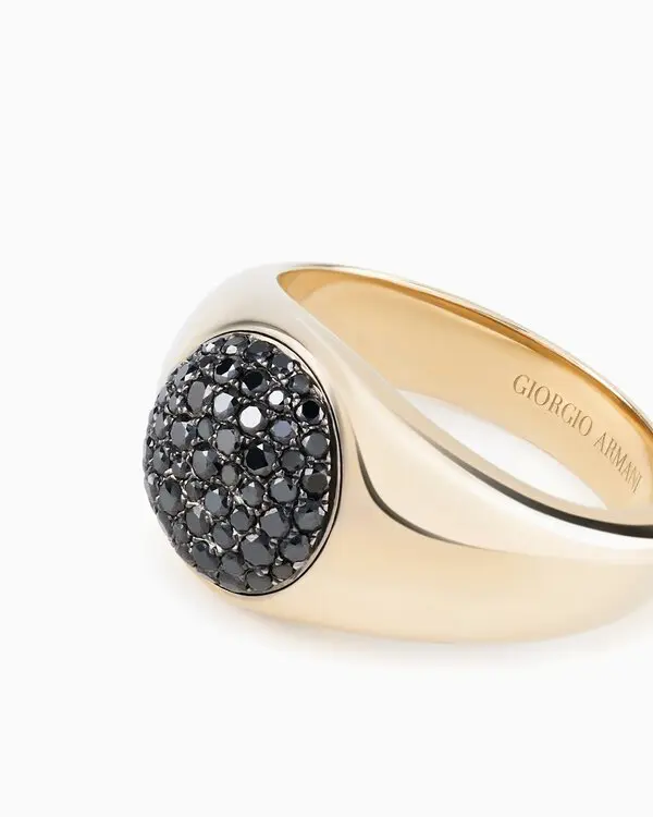 Giorgio Armani 18k Gold And Diamond Gadir Ring