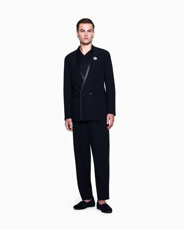 Giorgio Armani Cotton Shirt With Rhinestone Detail