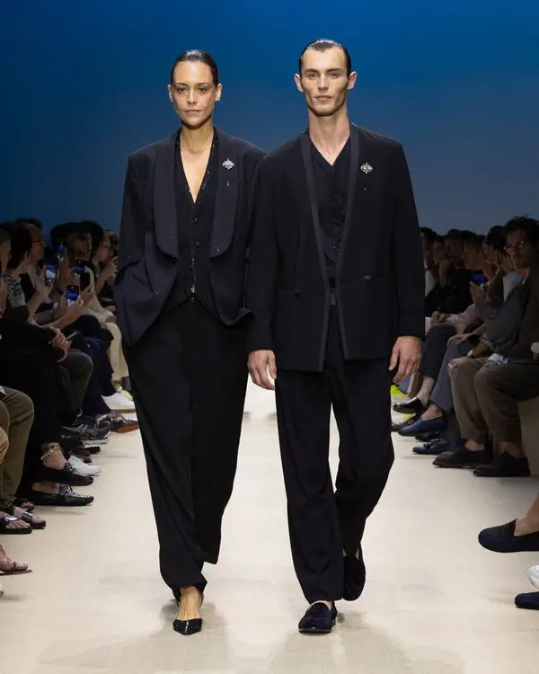 Giorgio Armani Cotton Shirt With Rhinestone Detail