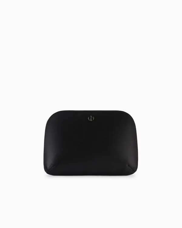 Giorgio Armani La Prima Satin Clutch Bag With Applied Flowers