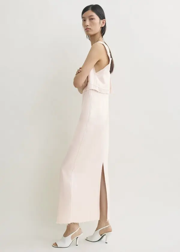 TOTEME V-neck Double-faced Satin Slip Dress