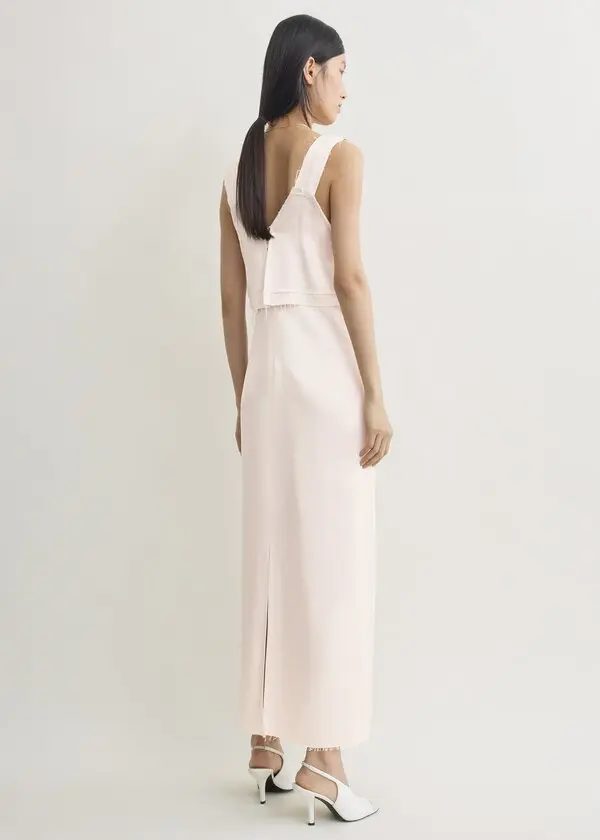 TOTEME V-neck Double-faced Satin Slip Dress