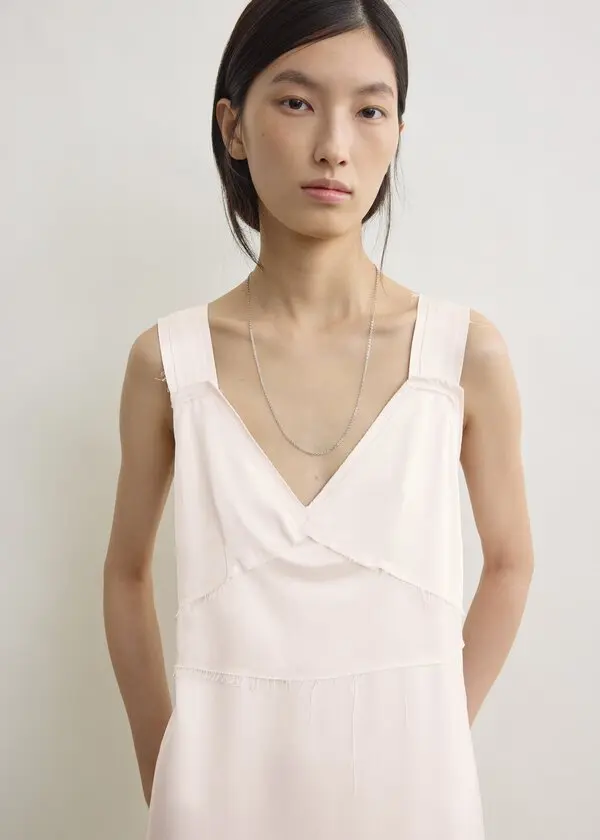 TOTEME V-neck Double-faced Satin Slip Dress
