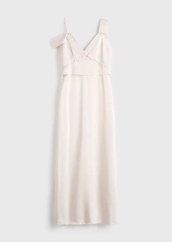 TOTEME V-neck Double-faced Satin Slip Dress