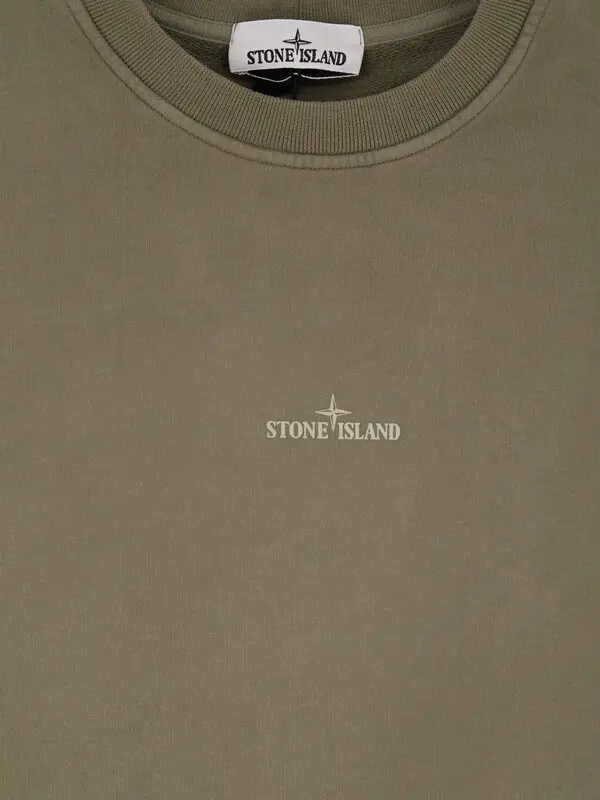 Stone Island Organic Cotton Sweatshirt With Logo Print