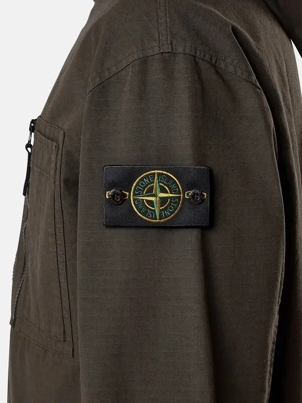 Stone Island Hooded Organic Cotton Jacket