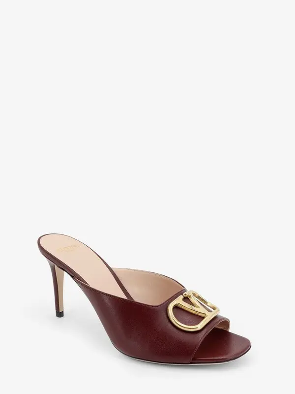 Valentino Garavani Vlogo Signature Leather Mules - Brown