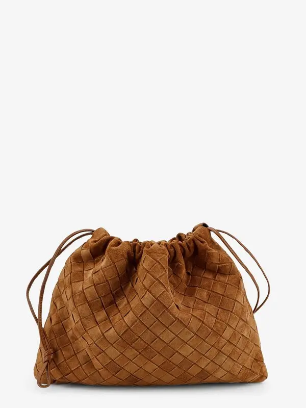 Bottega Veneta Medium Suede Intrecciato Dustbag - Brown