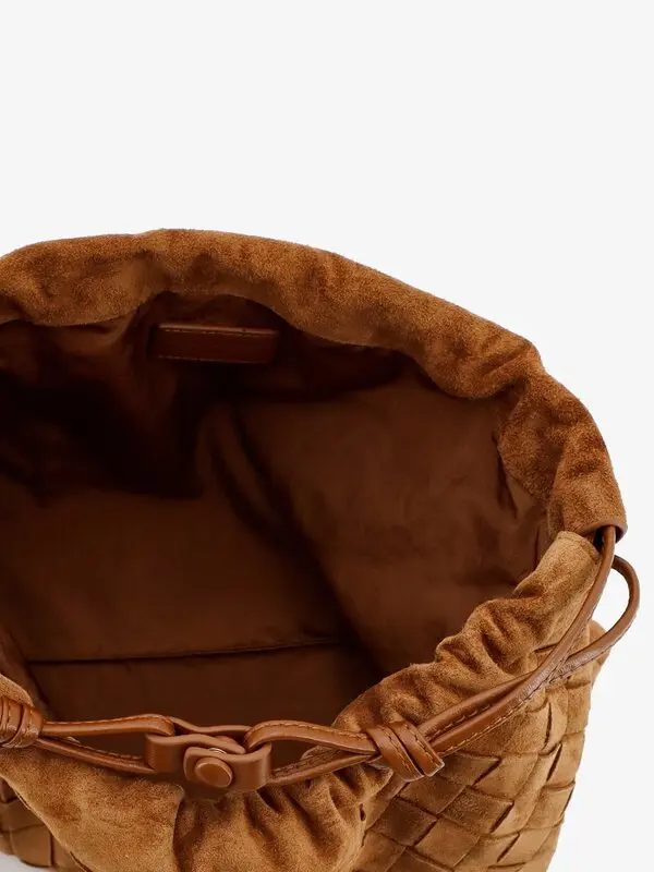 Bottega Veneta Medium Suede Intrecciato Dustbag - Brown