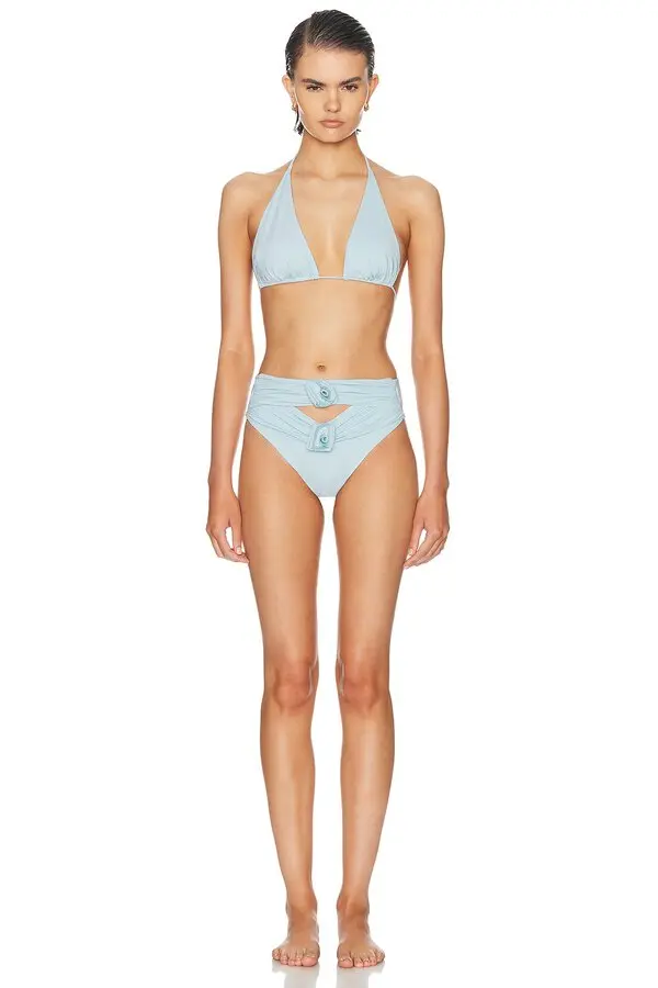 MAYGEL CORONEL Pica Bikini Set In Baby Blue - Arctic