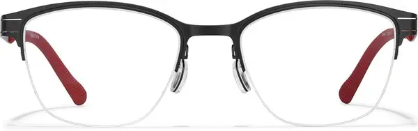 Zenni Square Half-rim Stainless Steel Eyeglasses
