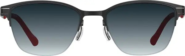 Zenni Square Half-rim Stainless Steel Eyeglasses