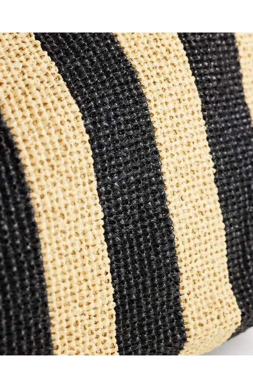 Topshop Selia Stripe Straw Tote