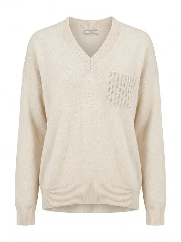 Peserico V-neck Wool Sweater - Multicolor