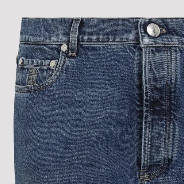 Brunello Cucinelli Straight Leg Jeans - Blue