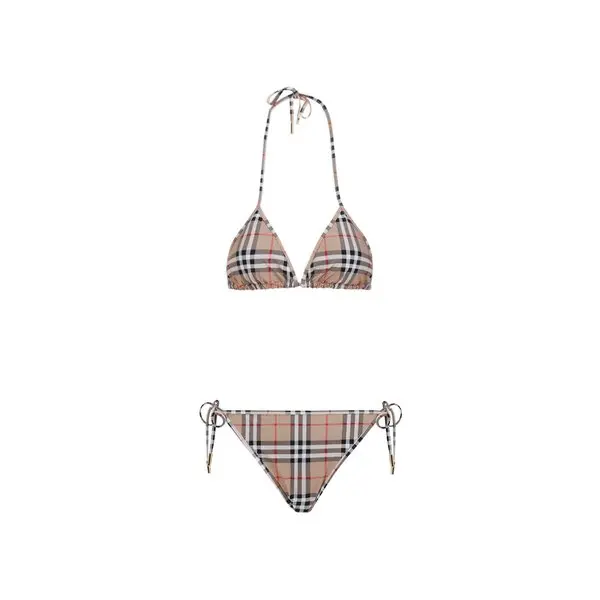 Burberry Check Bikini - Brown