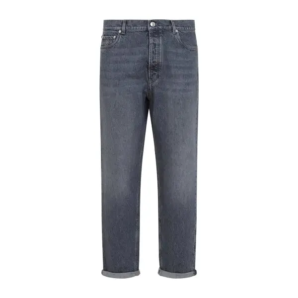 Brunello Cucinelli Straight-leg Five-pocket Jeans - Gray