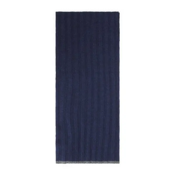 Brunello Cucinelli Ribbed Cashmere Scarf - Blue