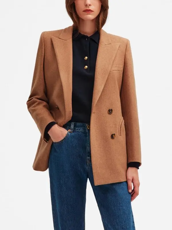 BLAZÉ MILANO Cholita Everyday" Double-breasted Wool Blazer - Multicolor