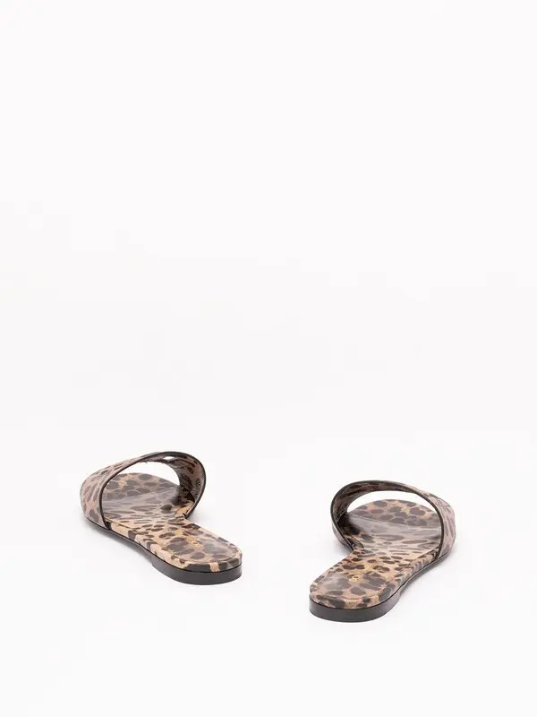 Dolce & Gabbana Calf Leather Sliders With Dg Logo - Multicolor