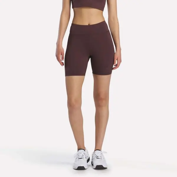 REEBOK X F45 Training High-rise Biker Shorts - Dark Cocoa