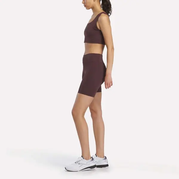 REEBOK X F45 Training High-rise Biker Shorts - Dark Cocoa