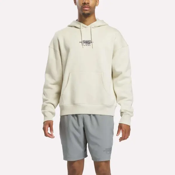 REEBOK X F45 Training Relaxed Fleece Hoodie - Linen