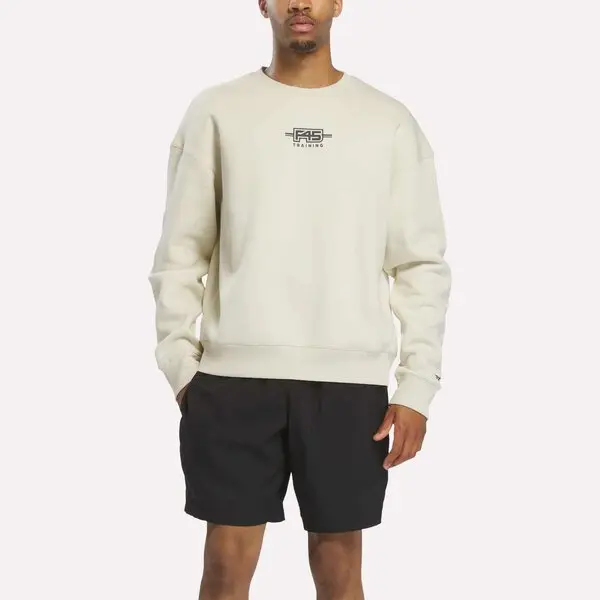 REEBOK X F45 Training Relaxed Graphic Sweatshirt - Linen