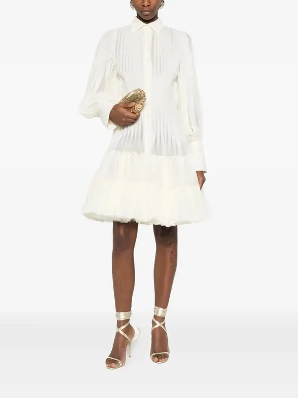 ERMANO SCERVINO Ermanno Scervino Short Dress With Pleats And Ruffles