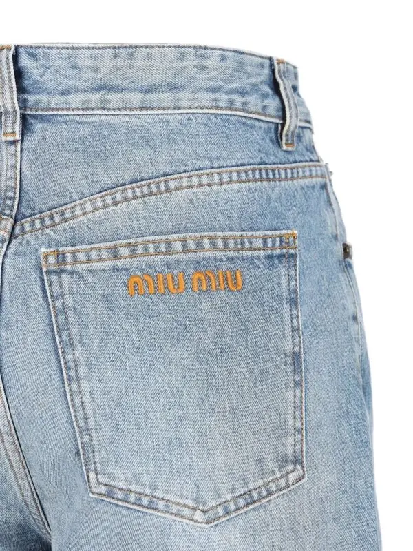 Miu Miu Wide Leg Jeans - Multicolor
