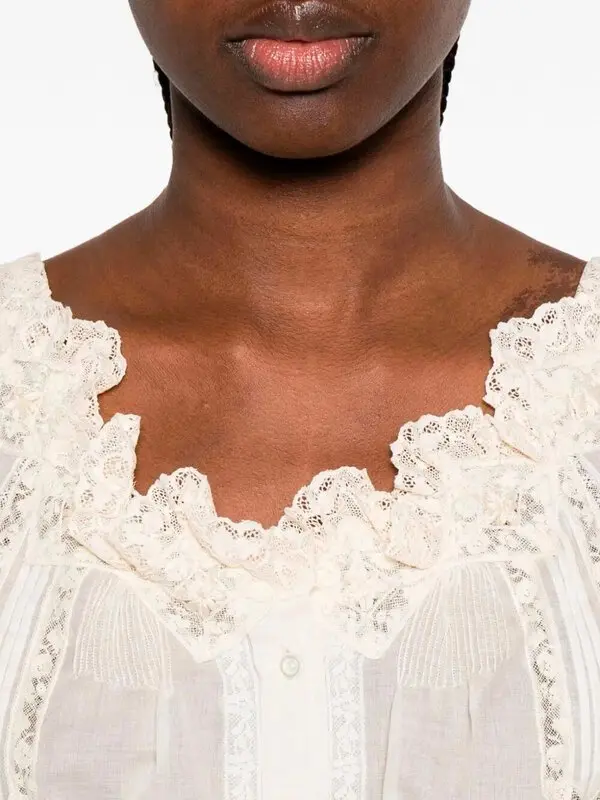 ERMANO SCERVINO Ermanno Scervino Sleeveless Top With Embroidery And Lace
