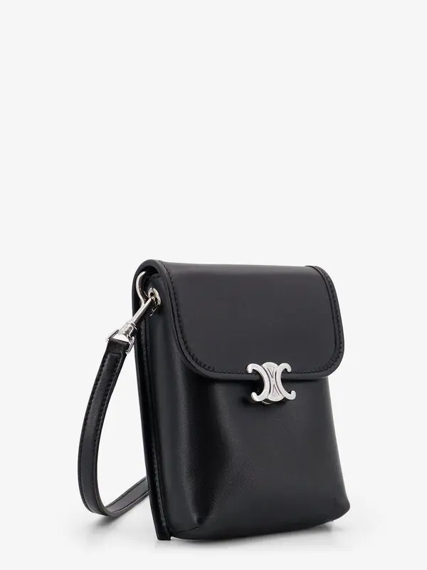 Celine Soft Triomphe Leather Shoulder Bag