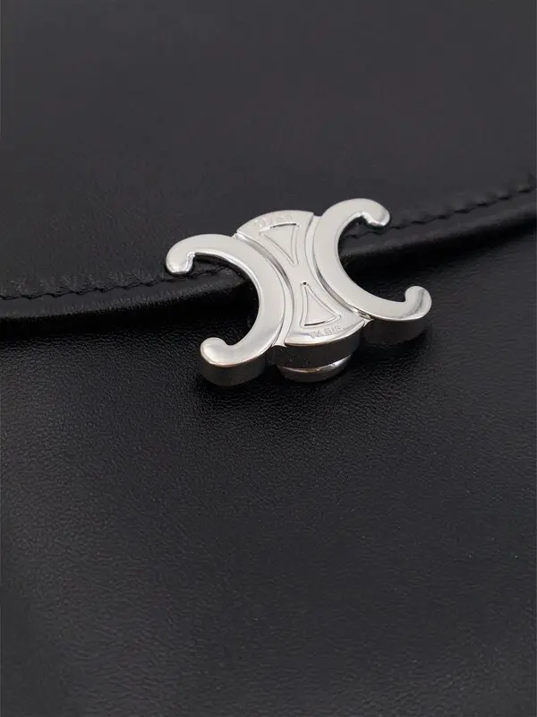 Celine Soft Triomphe Leather Shoulder Bag