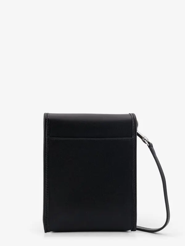 Celine Soft Triomphe Leather Shoulder Bag - Black