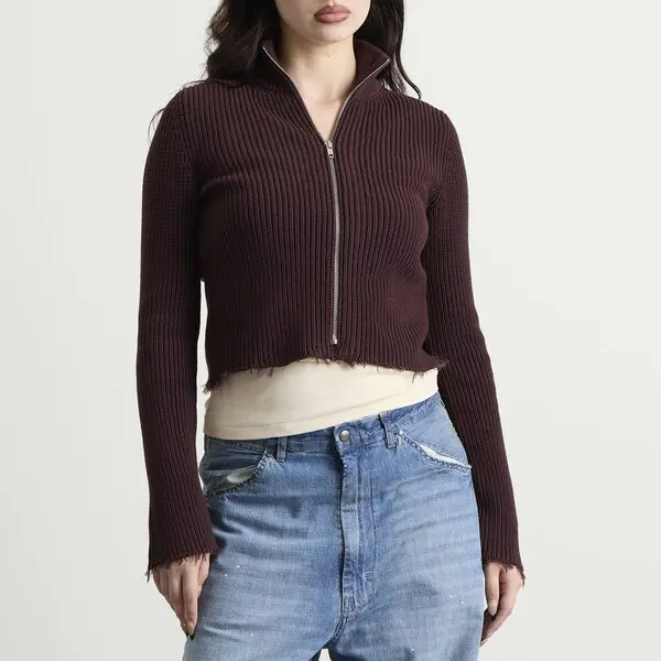 MAISON MARGIELA Zip Up Knitted Cardigan