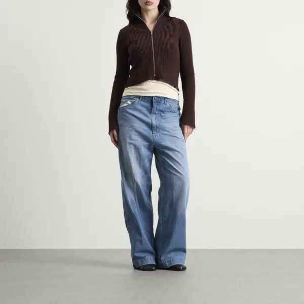 MAISON MARGIELA Zip Up Knitted Cardigan