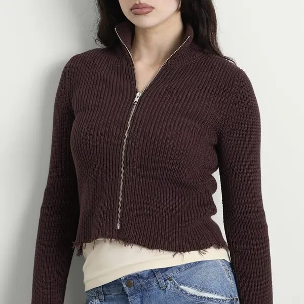 MAISON MARGIELA Zip Up Knitted Cardigan