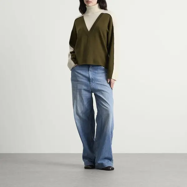 MAISON MARGIELA V-neck Knitted Double Layer Jumper
