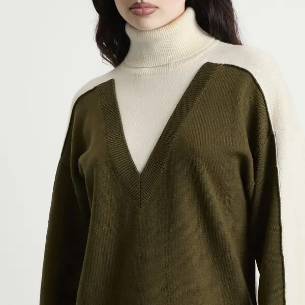 MAISON MARGIELA V-neck Knitted Double Layer Jumper