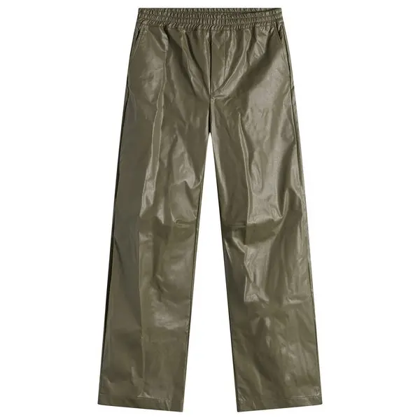 MAISON MARGIELA Baggy Faux Leather Trousers - Khaki