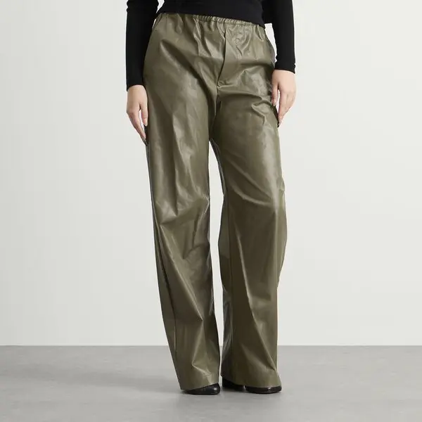 MAISON MARGIELA Baggy Faux Leather Trousers