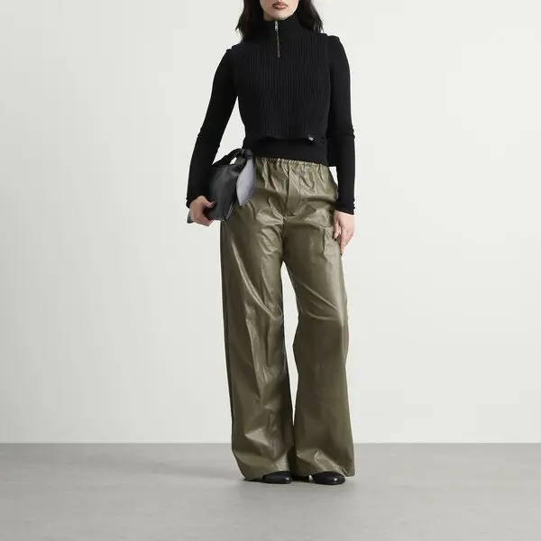 MAISON MARGIELA Baggy Faux Leather Trousers